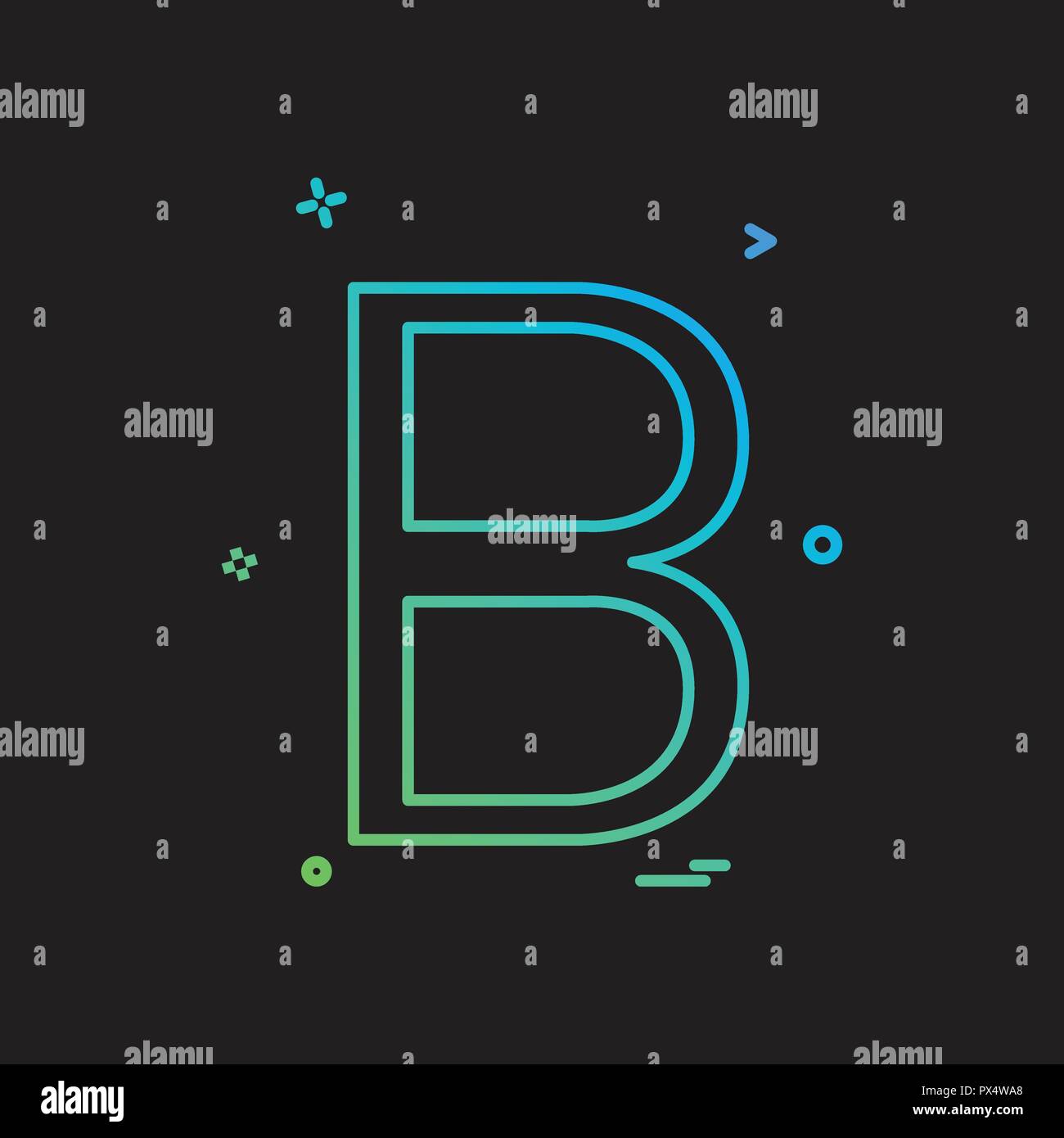 b letter icon vector design Stock Vector Image & Art - Alamy