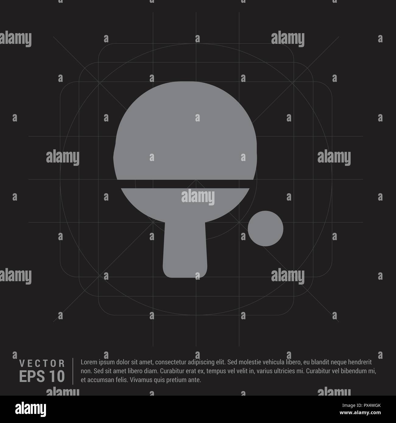 Table Tennis Racket and Ball Icon Stock Vector Image & Art - Alamy
