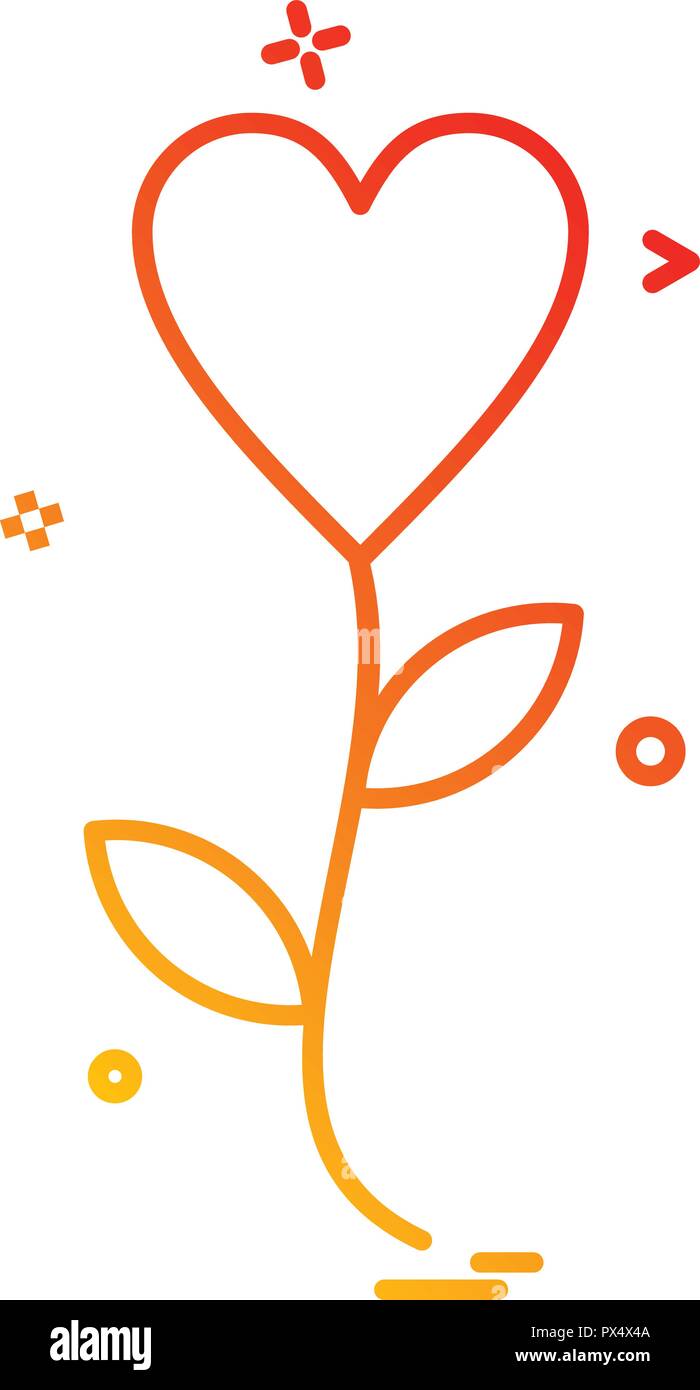 Heart flower icon design vector Stock Vector Image & Art - Alamy