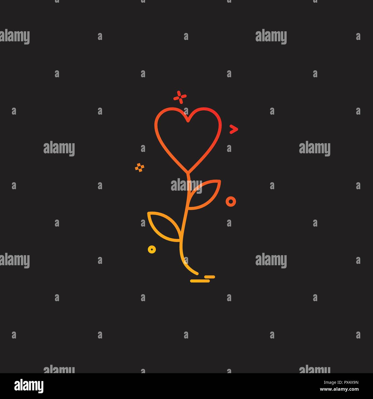 Heart flower icon design vector Stock Vector Image & Art - Alamy