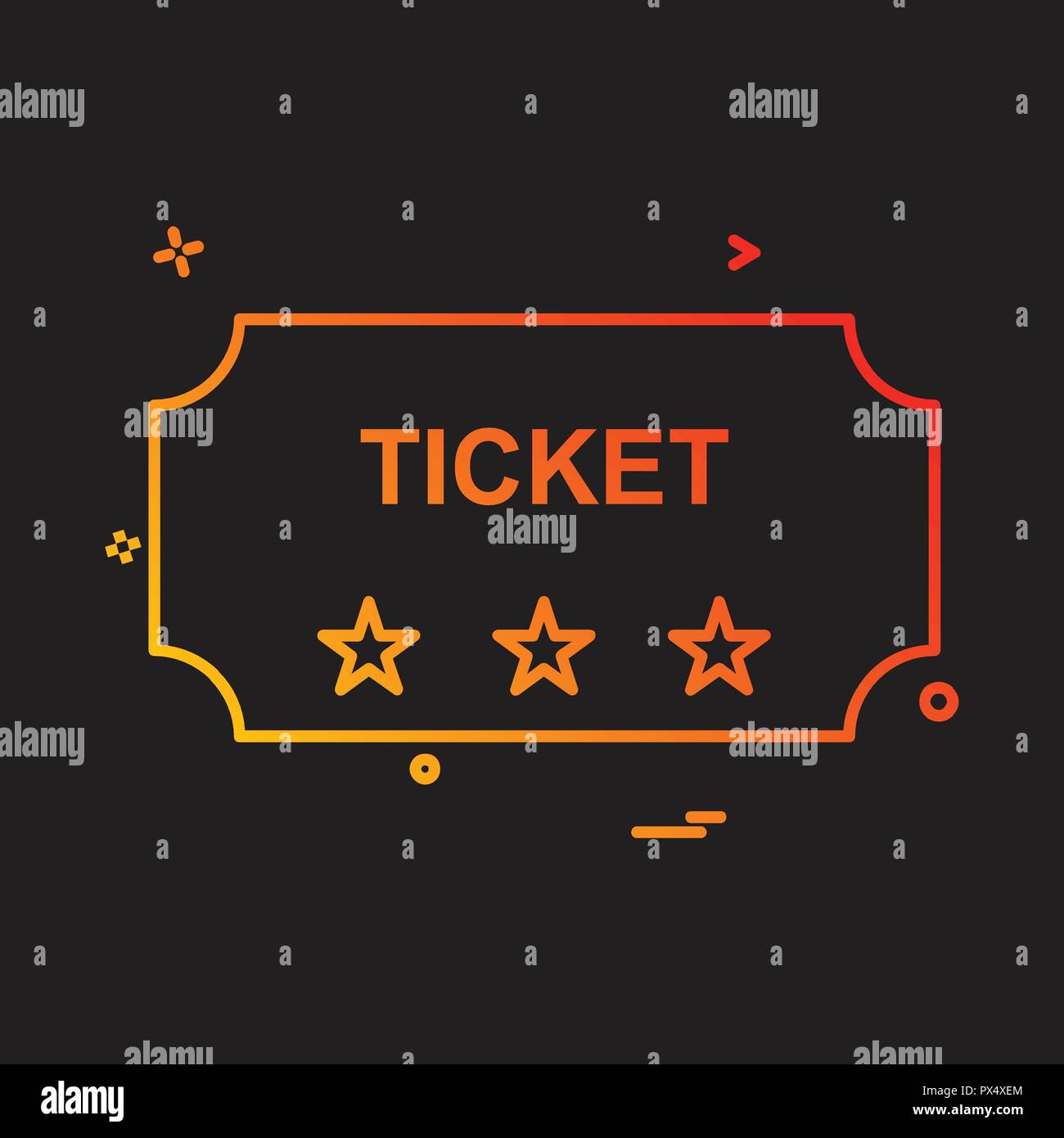 Ticket icon design vector Stock Vector Image & Art - Alamy