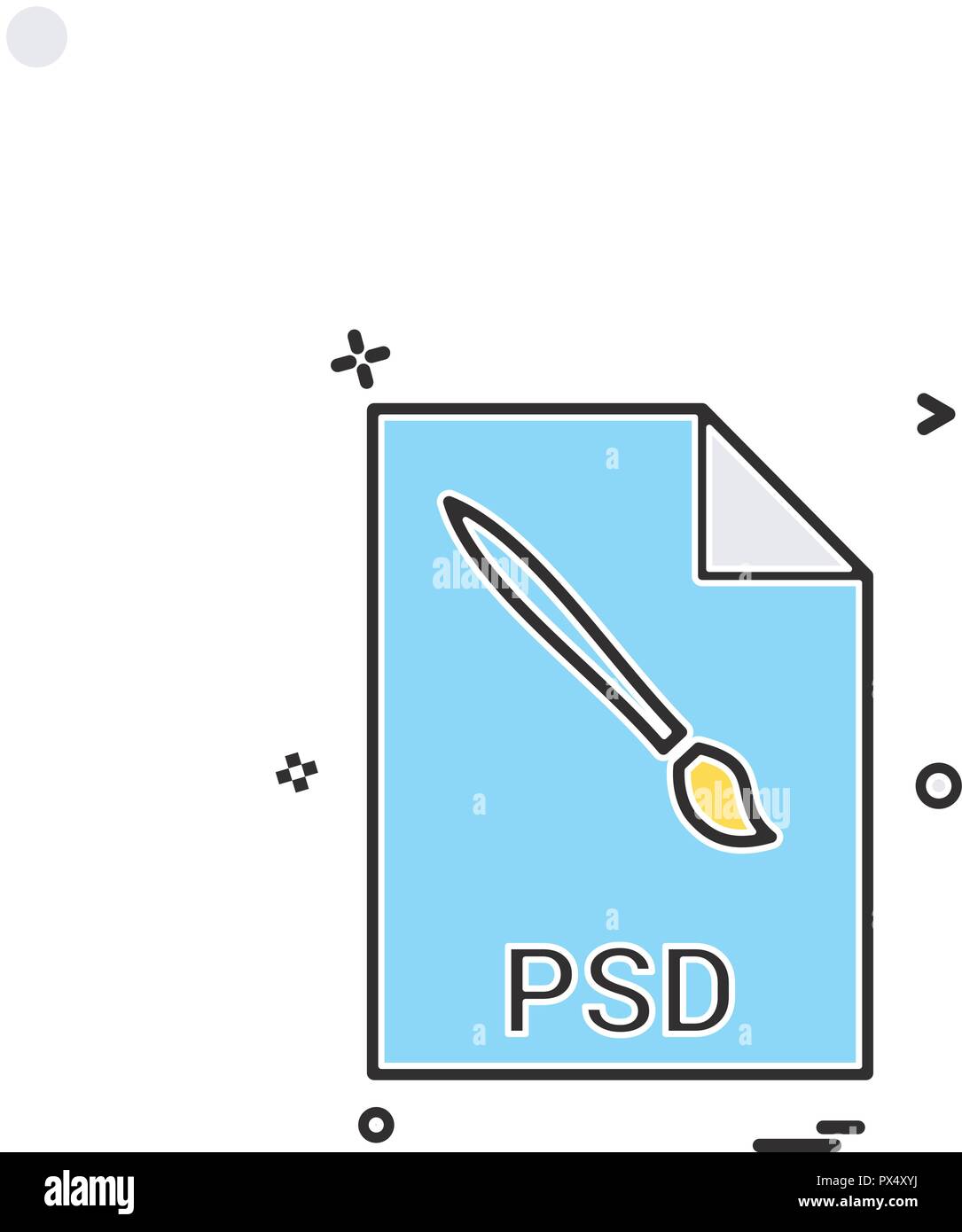 Psd File File Extension File Format Icon Vector Design Stock Vector 6307