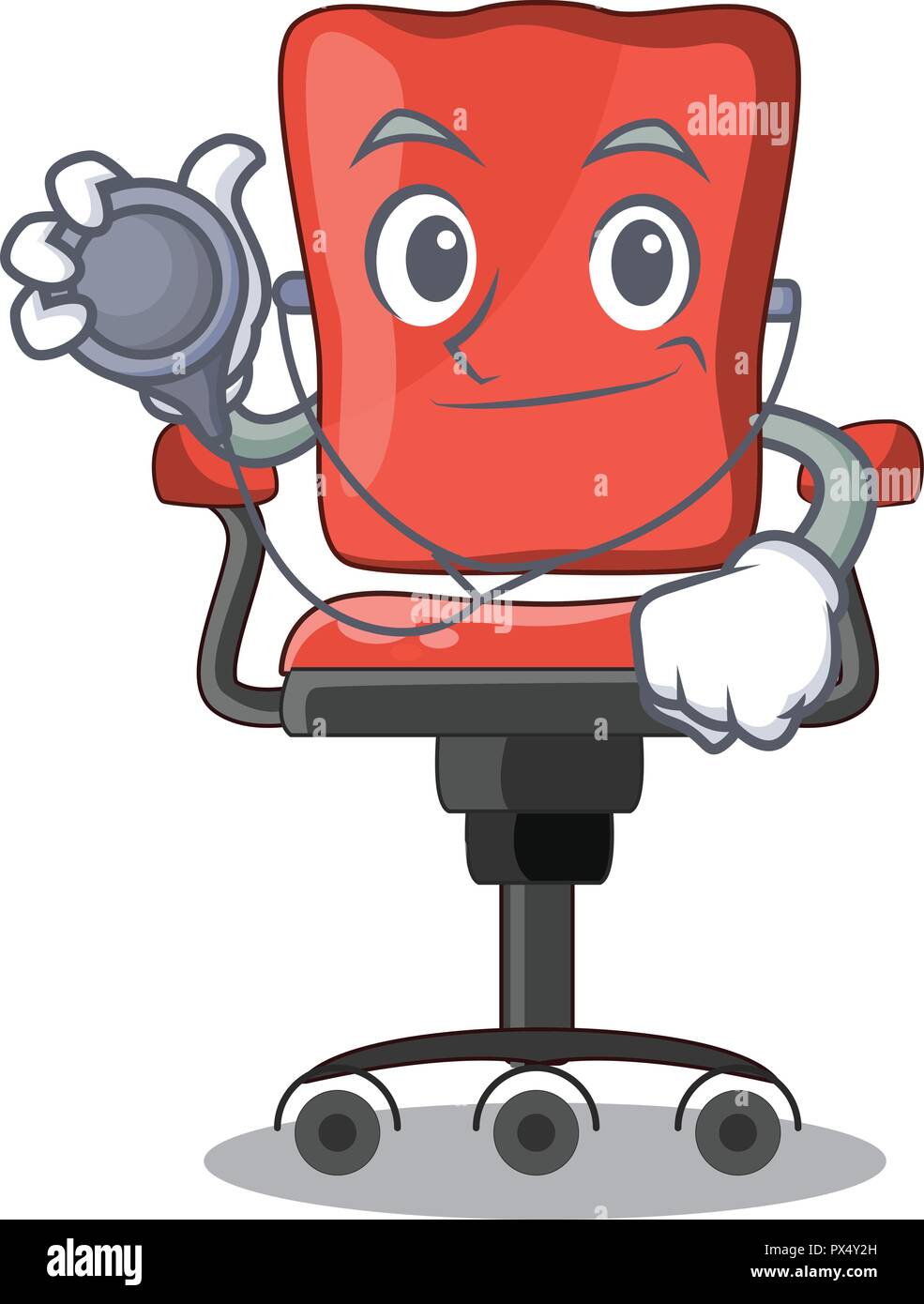 Doctor character office desk chair in indoor Stock Vector Image & Art ...