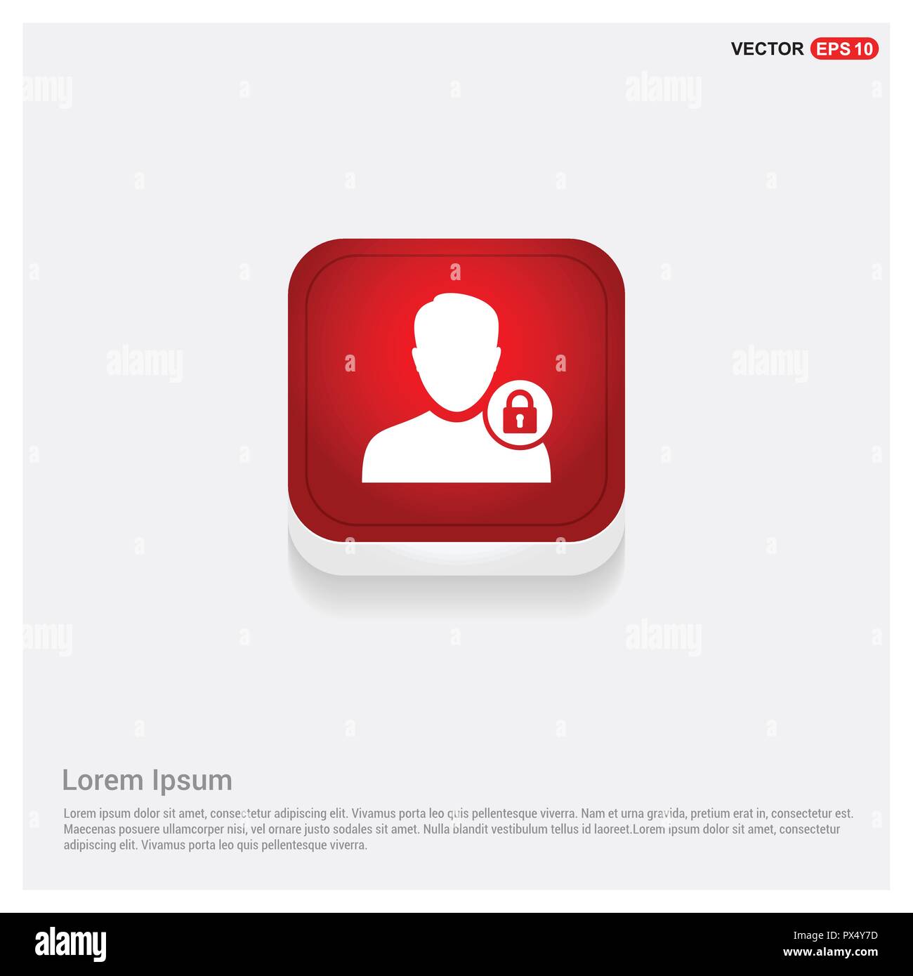 Secure User Icon Stock Vector Image & Art - Alamy