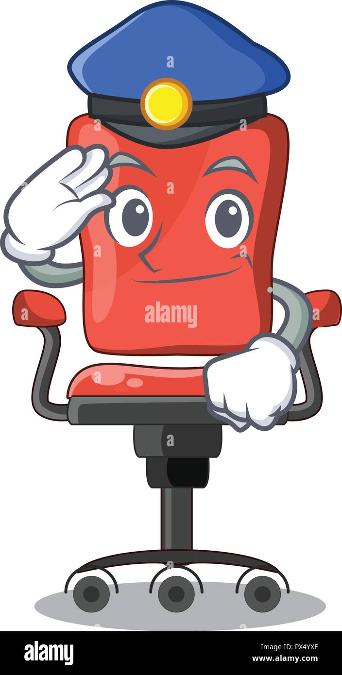 Police character office desk chair in indoor Stock Vector Image & Art ...