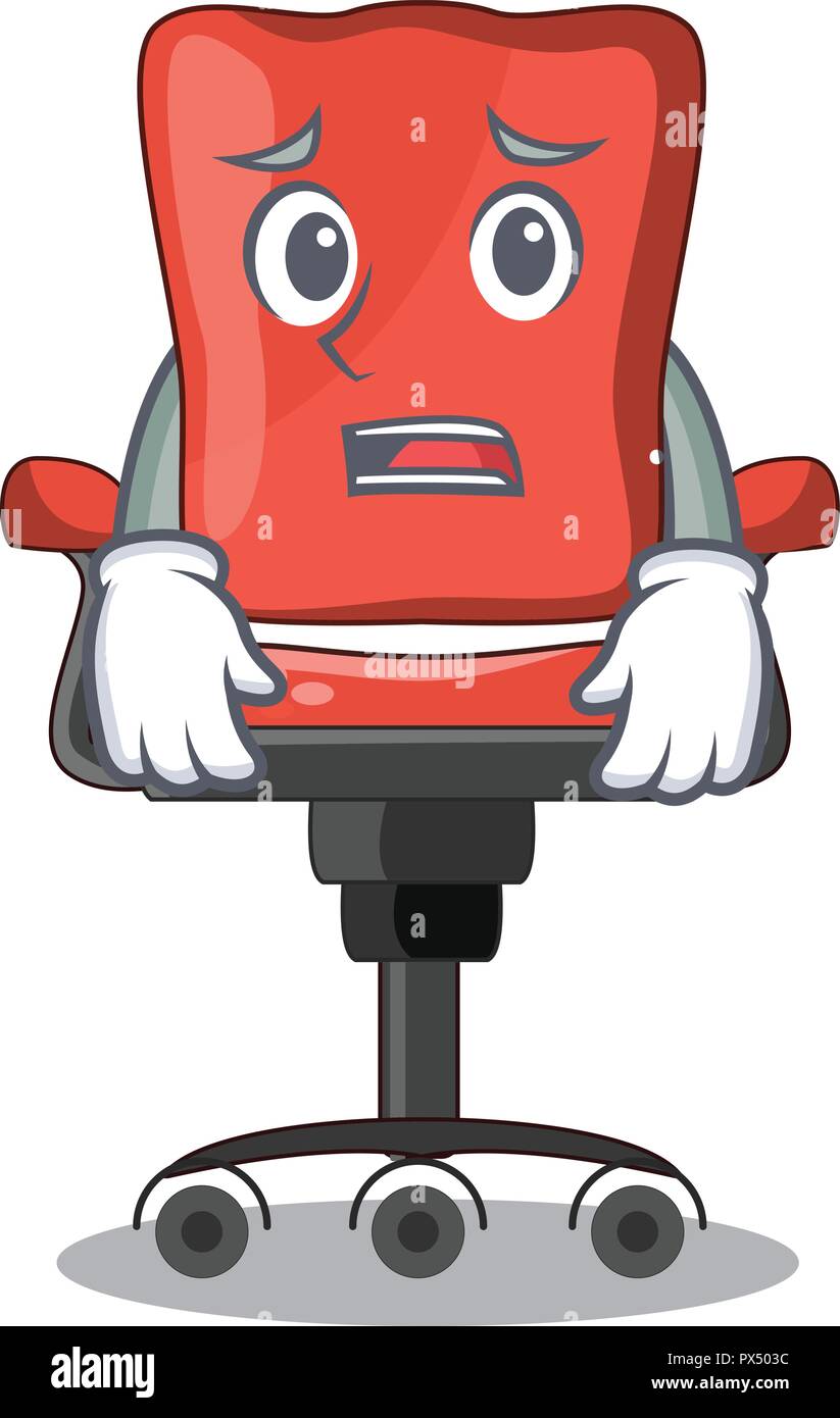 Afraid cartoon desk chair in modern living room Stock Vector Image ...