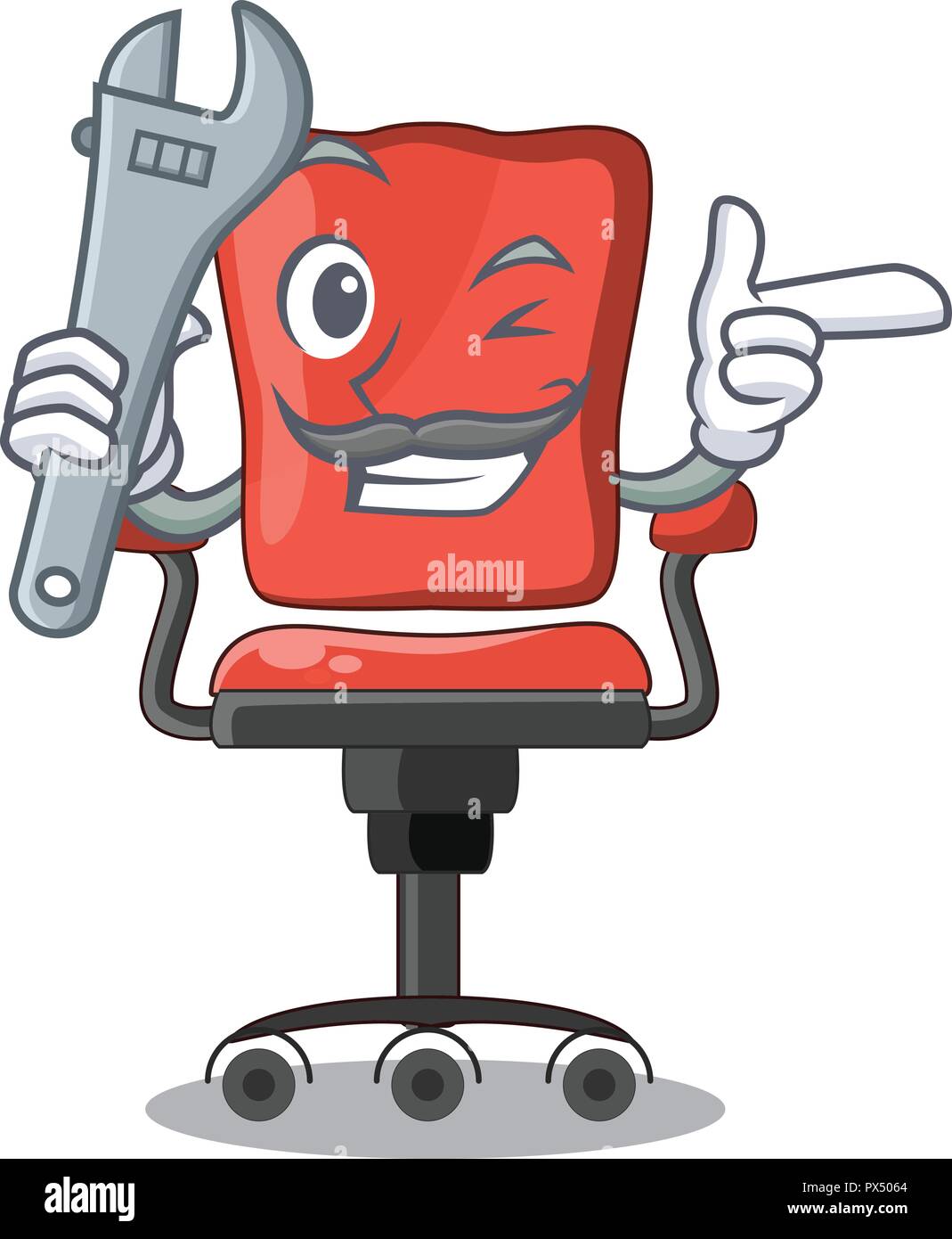 Rolling on chair Stock Vector Images - Alamy