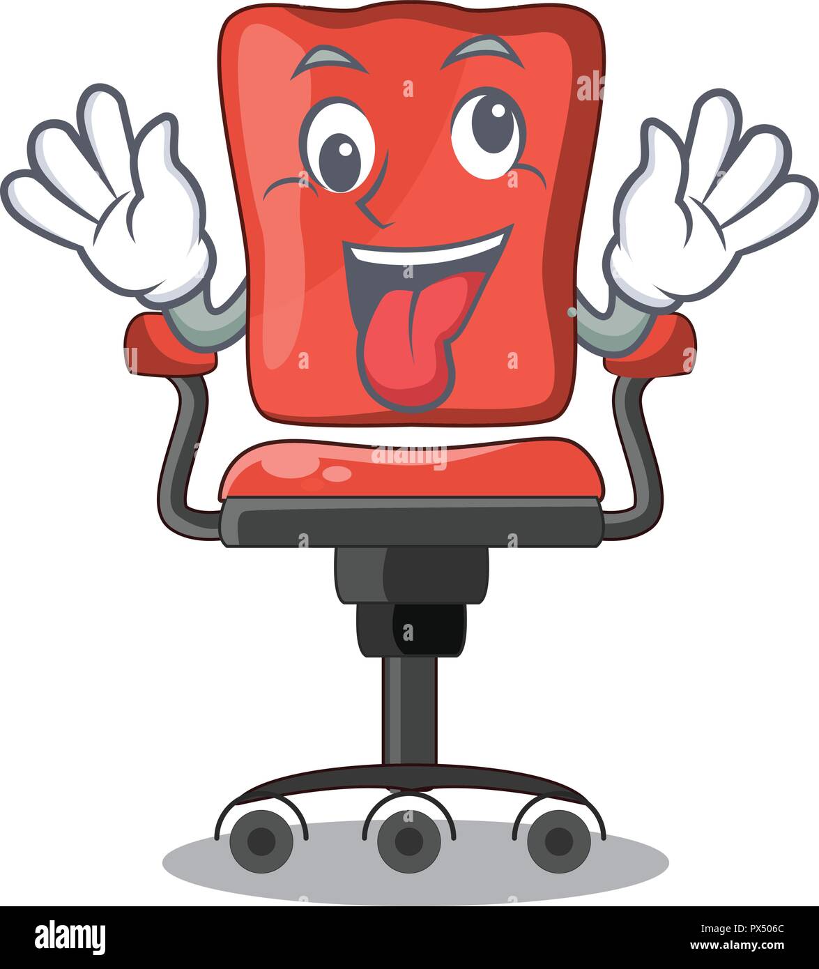 Crazy desk chair office isolated on mascot Stock Vector Image & Art - Alamy