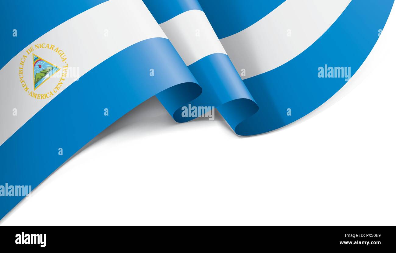 Nicaragua flag, vector illustration on a white background Stock Vector ...