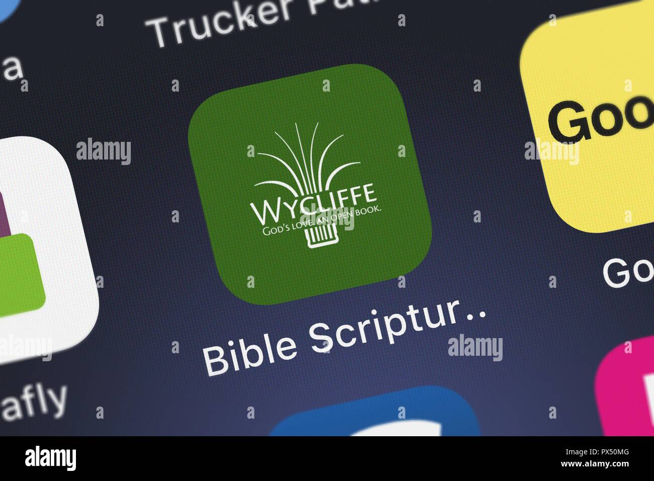 London, United Kingdom - October 19, 2018: Screenshot of the mobile app ...