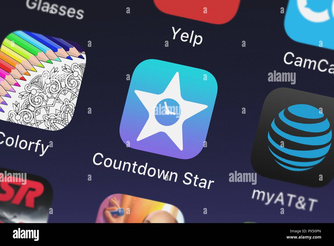 London, United Kingdom - October 19, 2018: Screenshot of the Countdown ...