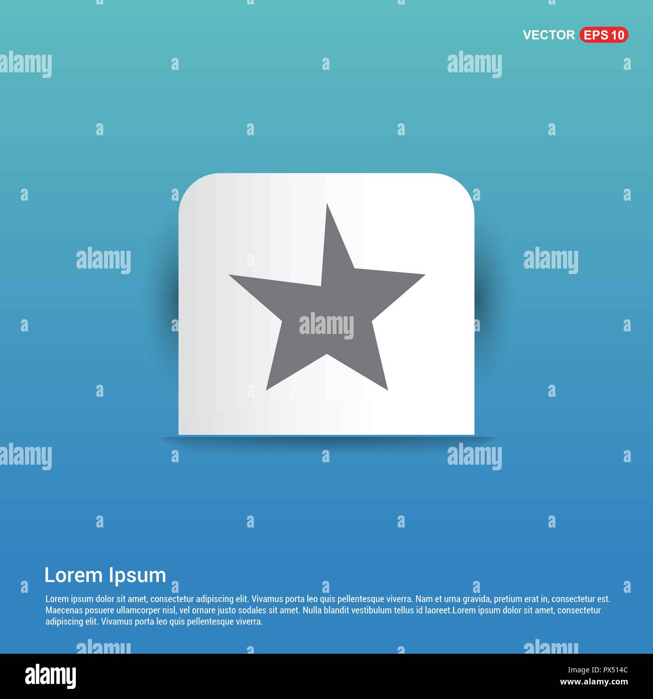Star Icon - Blue Sticker button Stock Vector Image & Art - Alamy