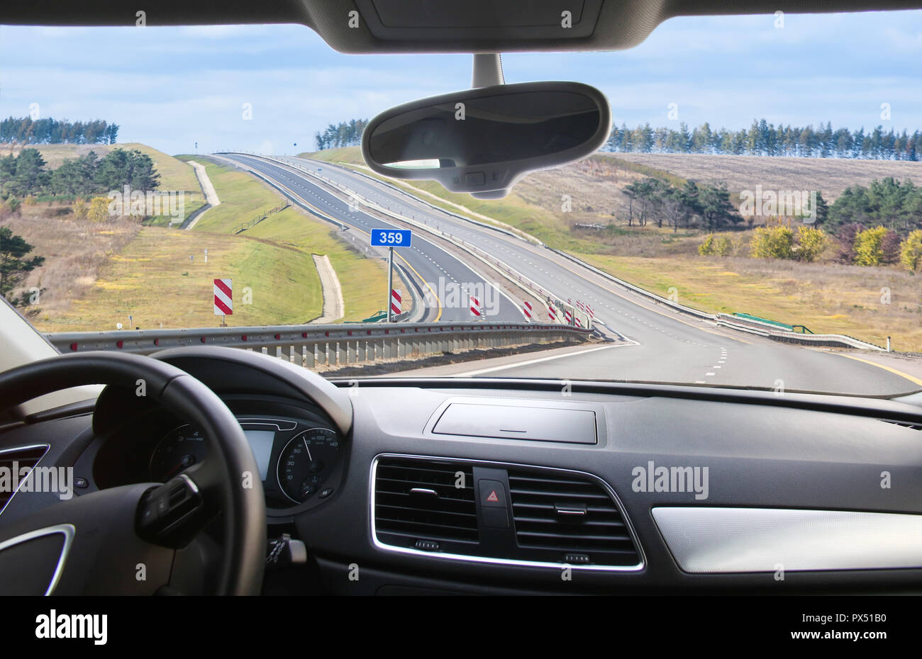View on highway from car hi-res stock photography and images - Alamy