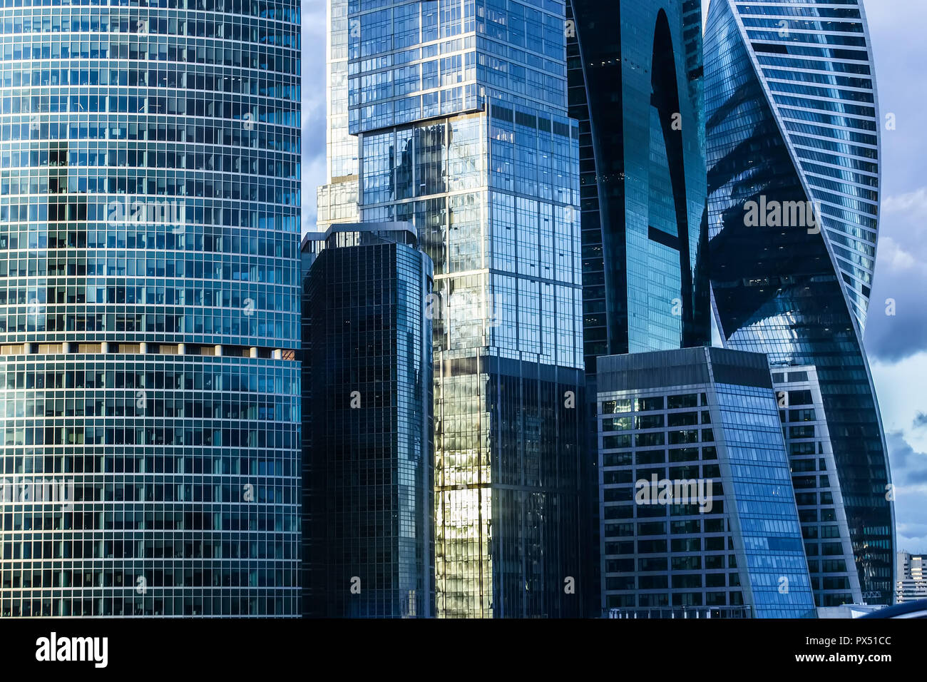 high buildings of modern business center Stock Photo - Alamy