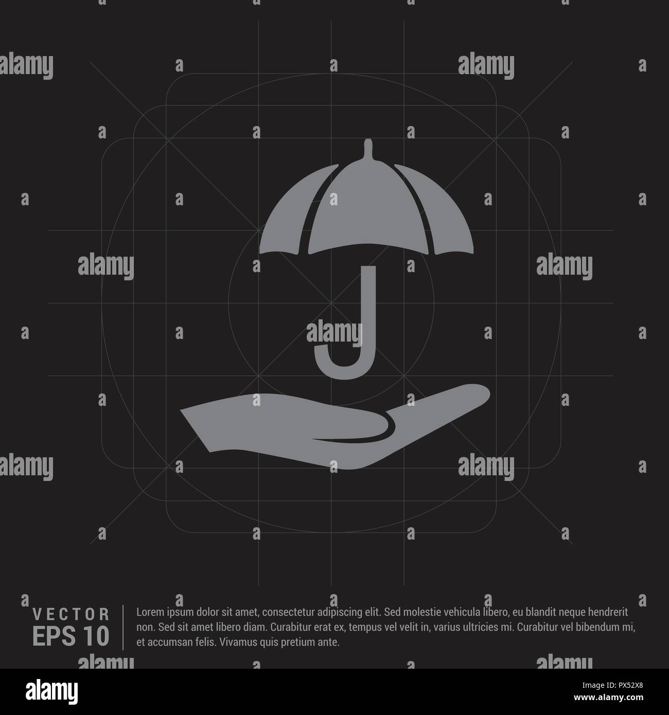 Umbrella in hand icon Stock Vector Image & Art - Alamy