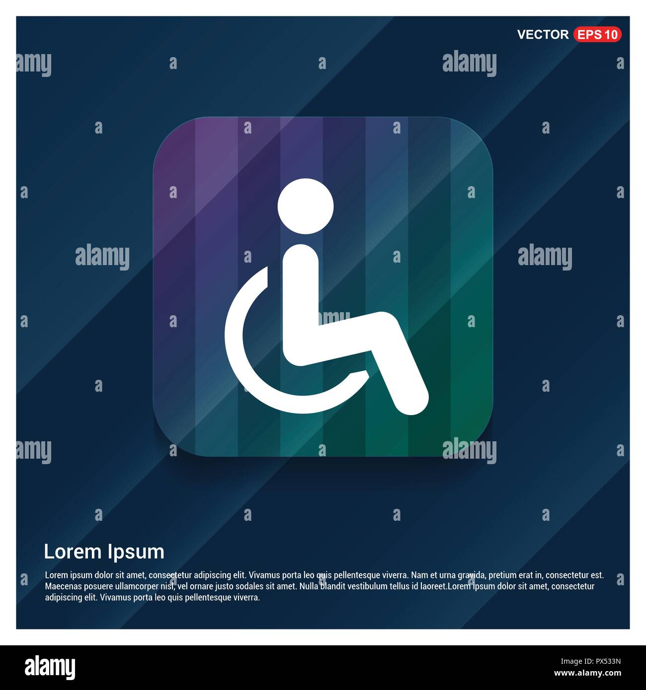 Disabled person icon Stock Vector Image & Art - Alamy