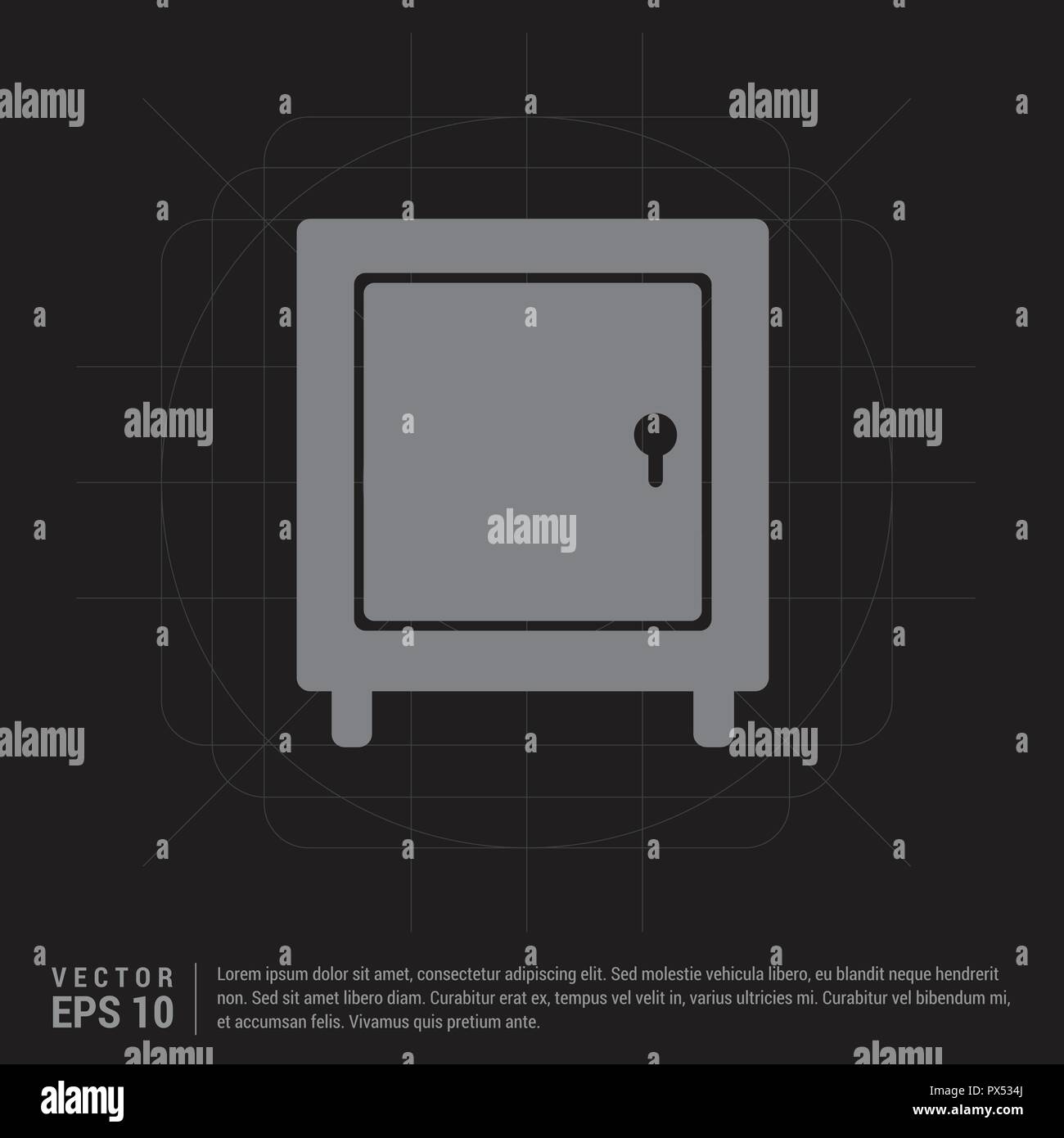 Office Safe Icon Stock Vector Image & Art - Alamy