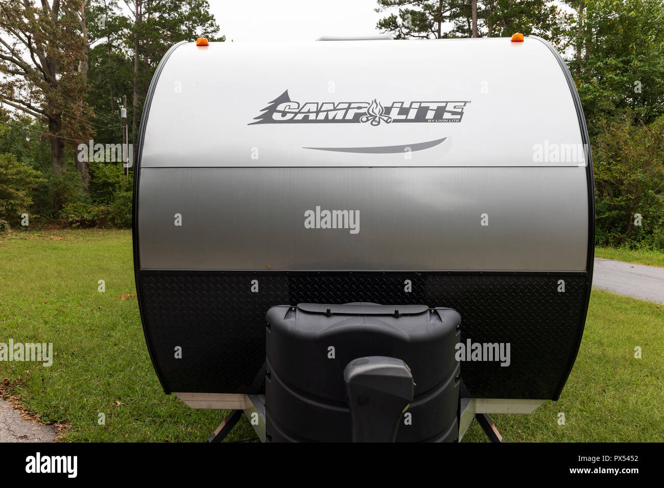 HICKORY, NC, USA-9/23/18: A 2018 silver and black Camplite trailer ...