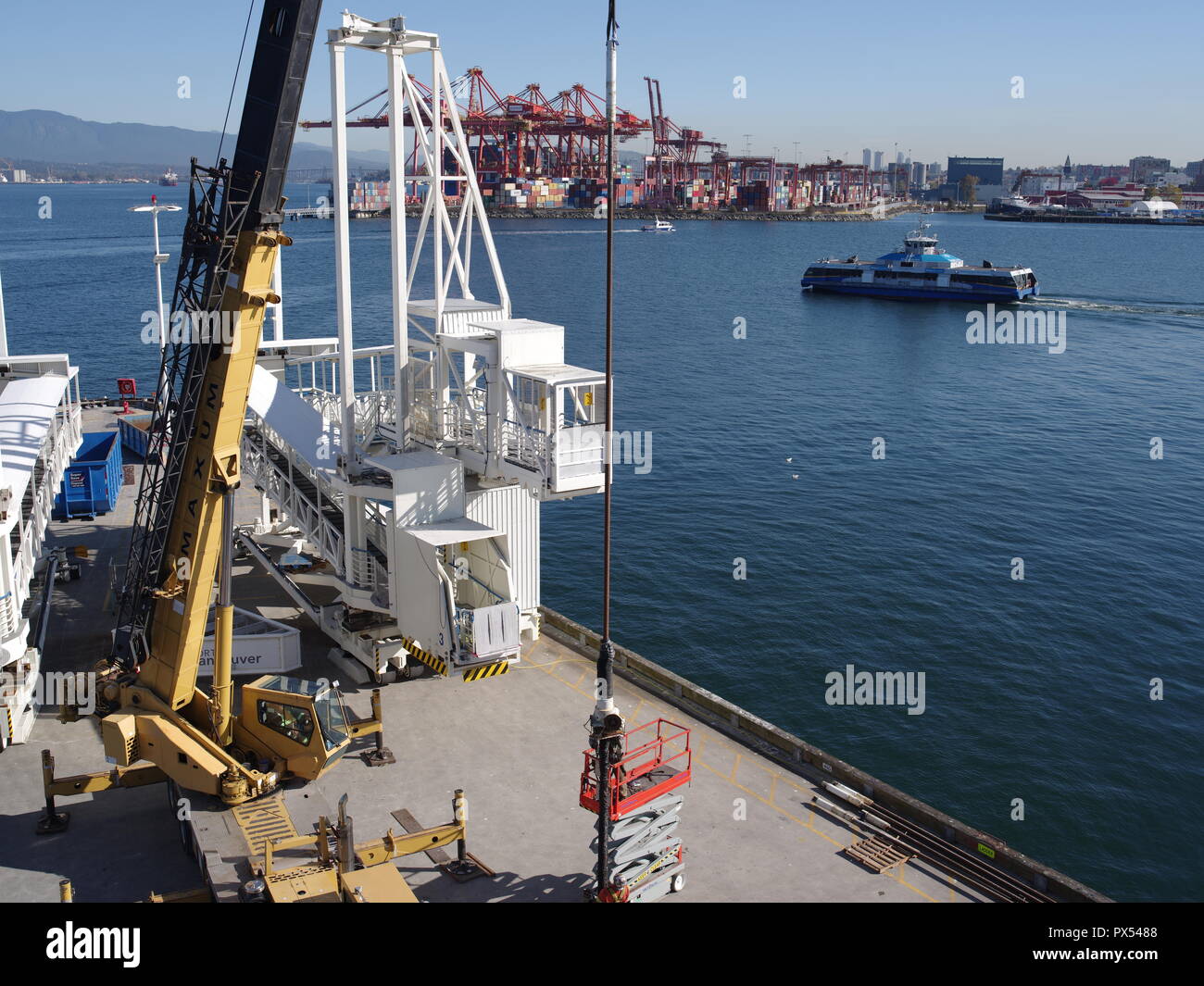 Container Terminal & Sea Bus, Port of Vancouver, Vancouver, BC, Canada ...
