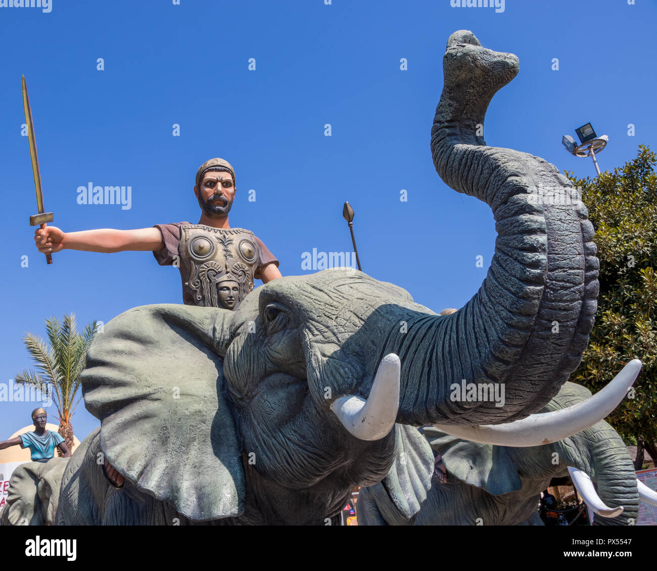 Hannibal Barca of Carthage and the war elephant, Tunisia, Africa Stock ...
