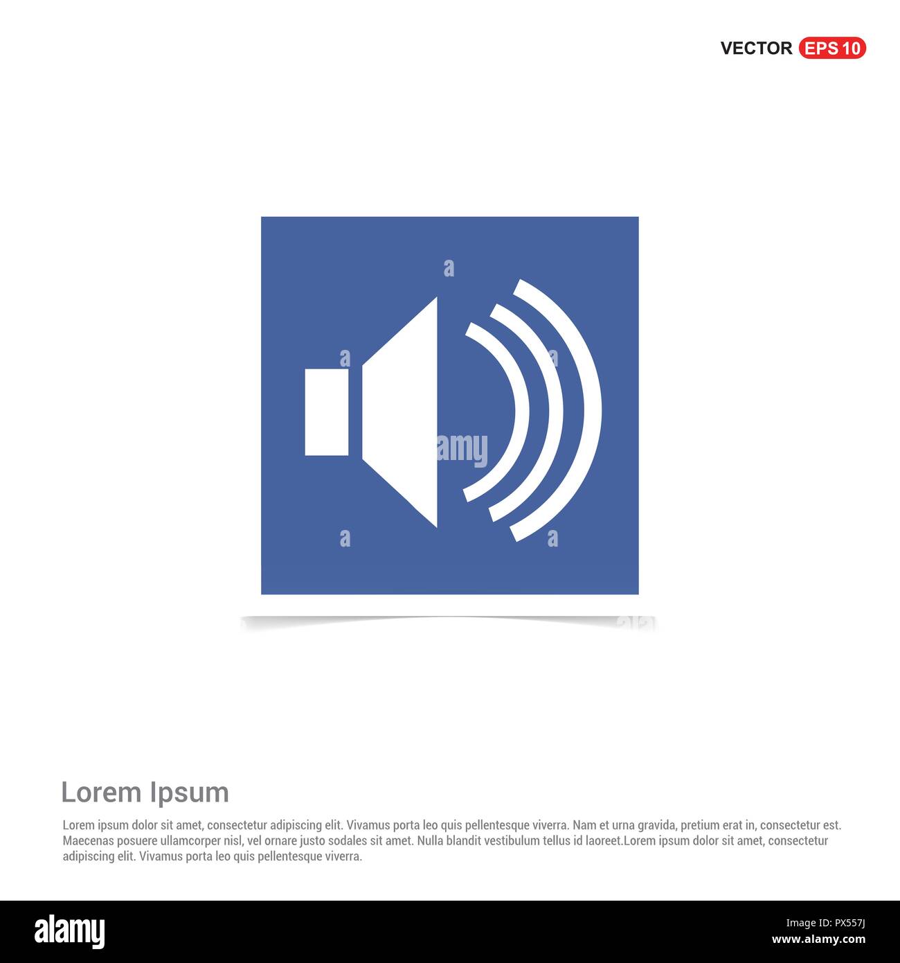 Sound volume icon - Blue photo Frame Stock Vector Image & Art - Alamy