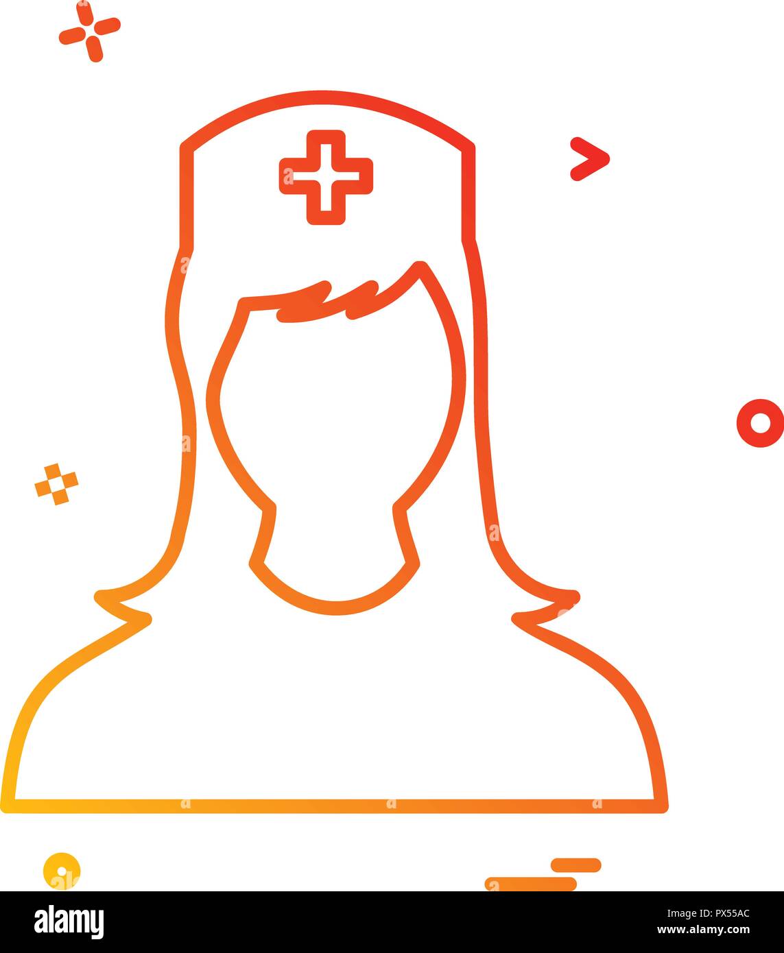 Nurse Female icon design vector Stock Vector Image & Art - Alamy