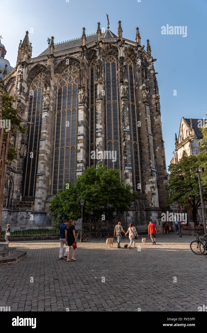 The streets of Aachen Stock Photo - Alamy