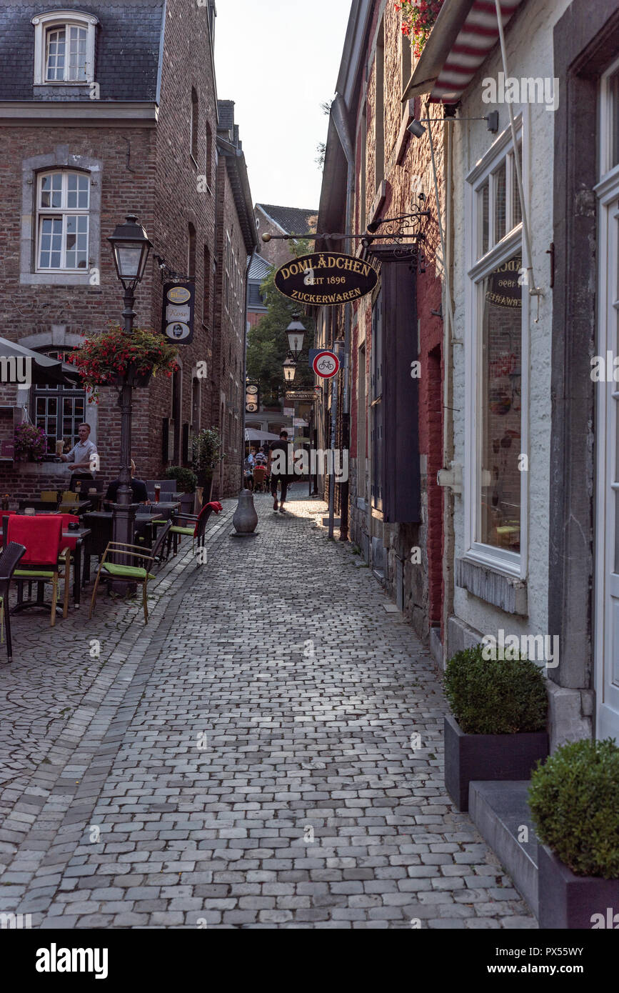 The streets of Aachen Stock Photo - Alamy