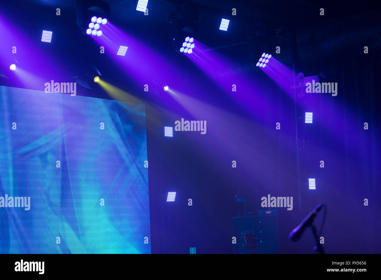 LED stage lights in a bar Stock Photo - Alamy