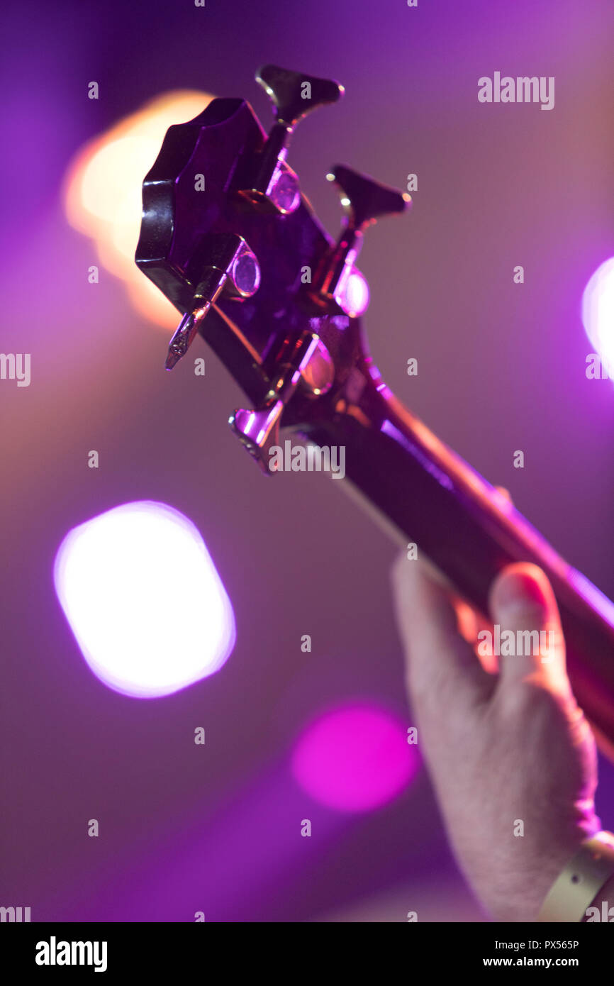Guitar griff from a live concert Stock Photo - Alamy