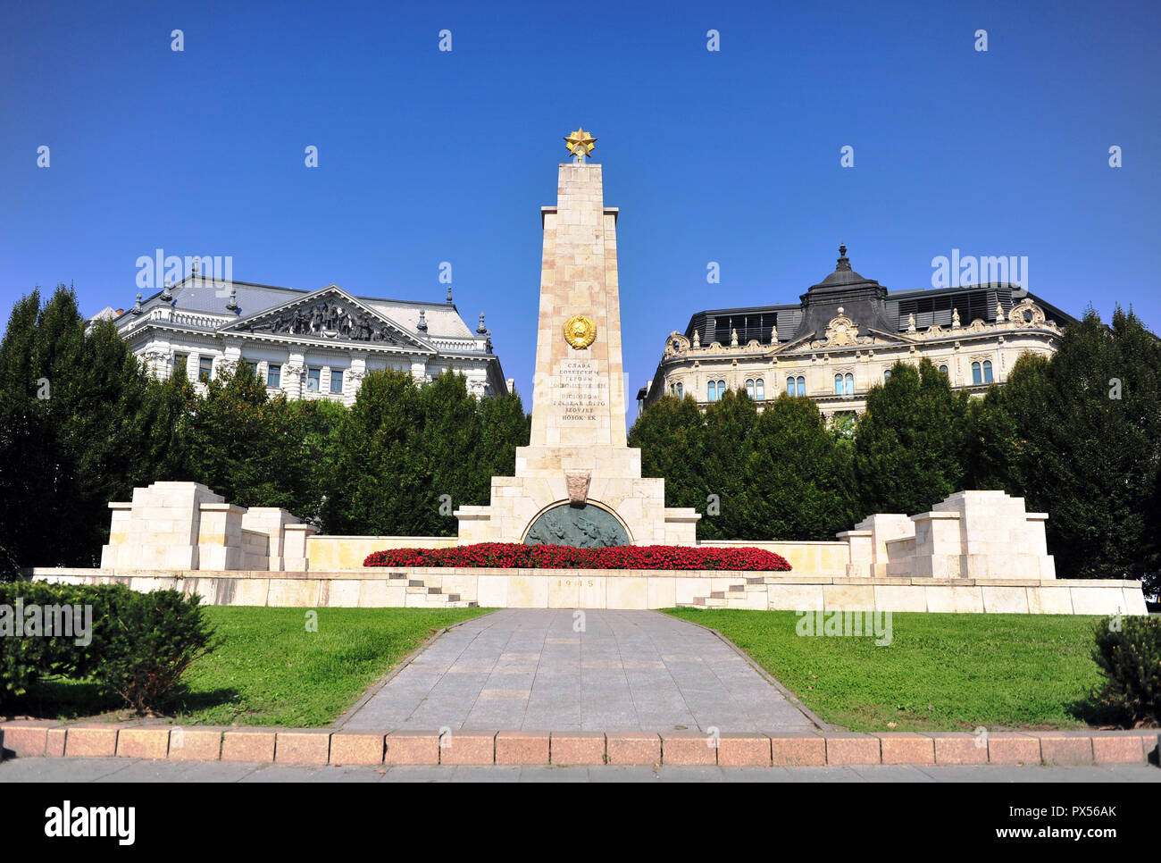 BUDAPEST, HUNGARY - 21 SEPTEMBER: War memorial in city centre of ...