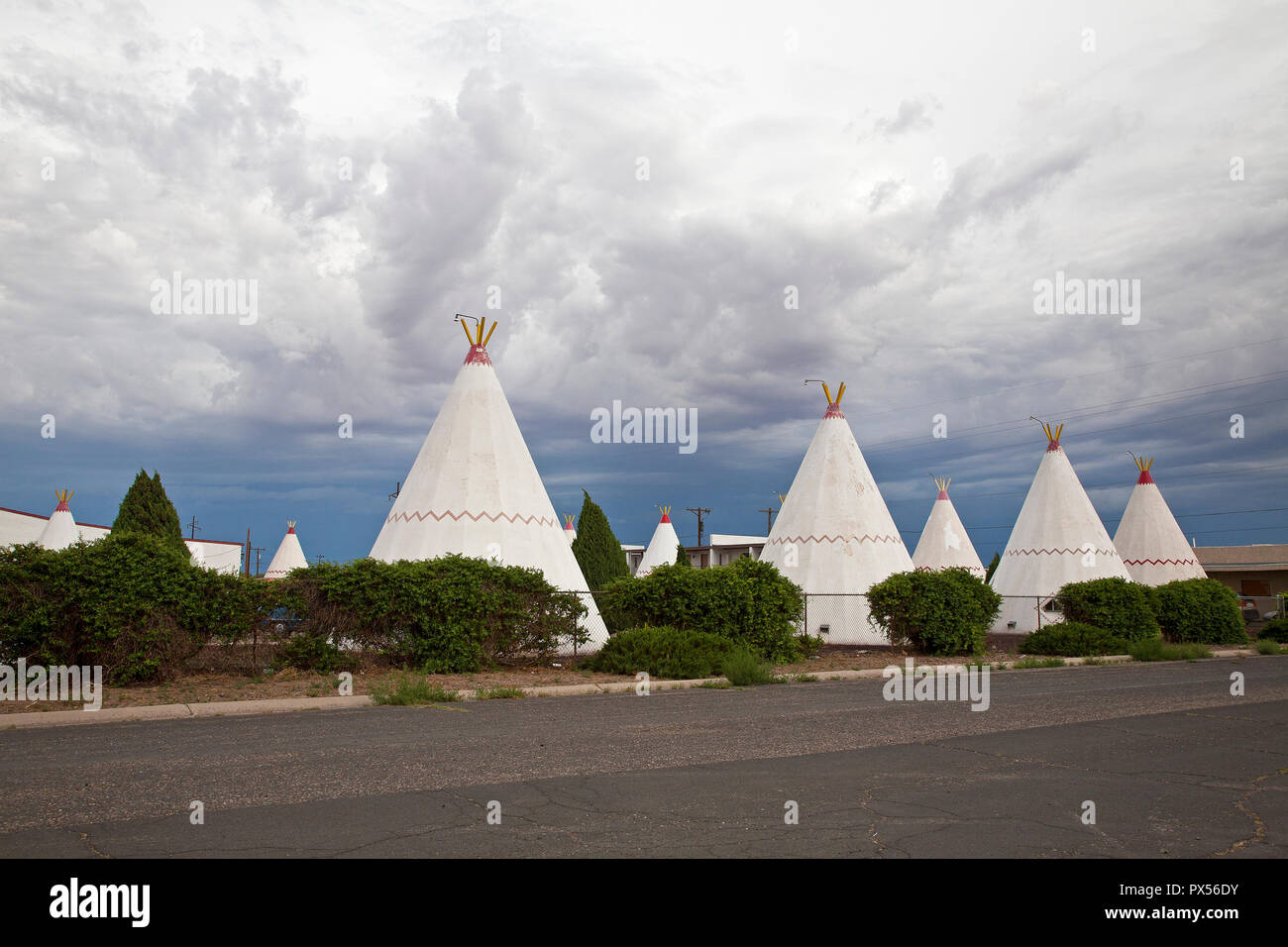 Iconic Wigwam Village Motel on Route 66, Holbrook, Arizona, USA Stock ...