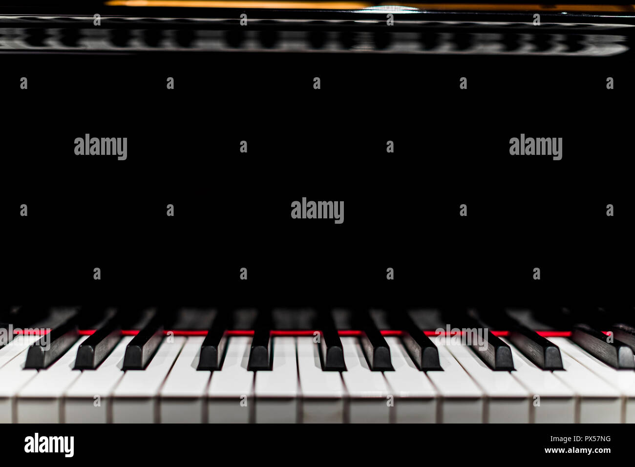 Keyboard of a grand piano Stock Photo - Alamy