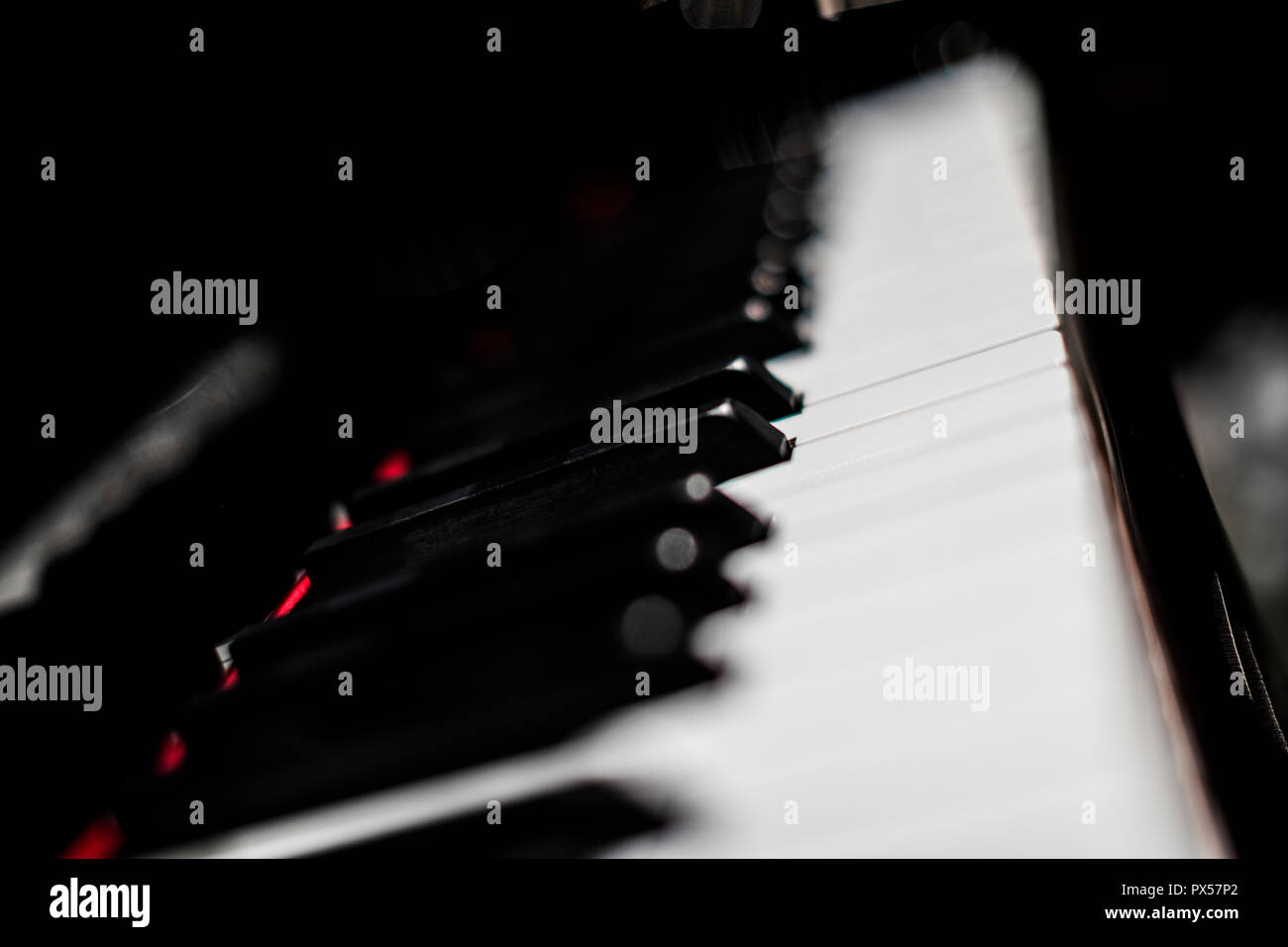 Keyboard of a grand piano Stock Photo - Alamy