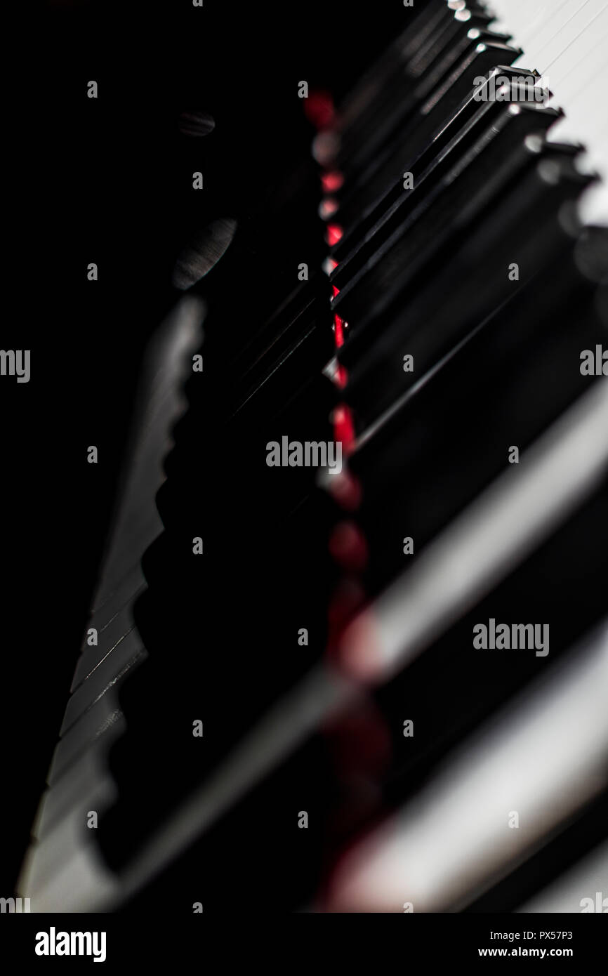 Keyboard of a grand piano Stock Photo - Alamy