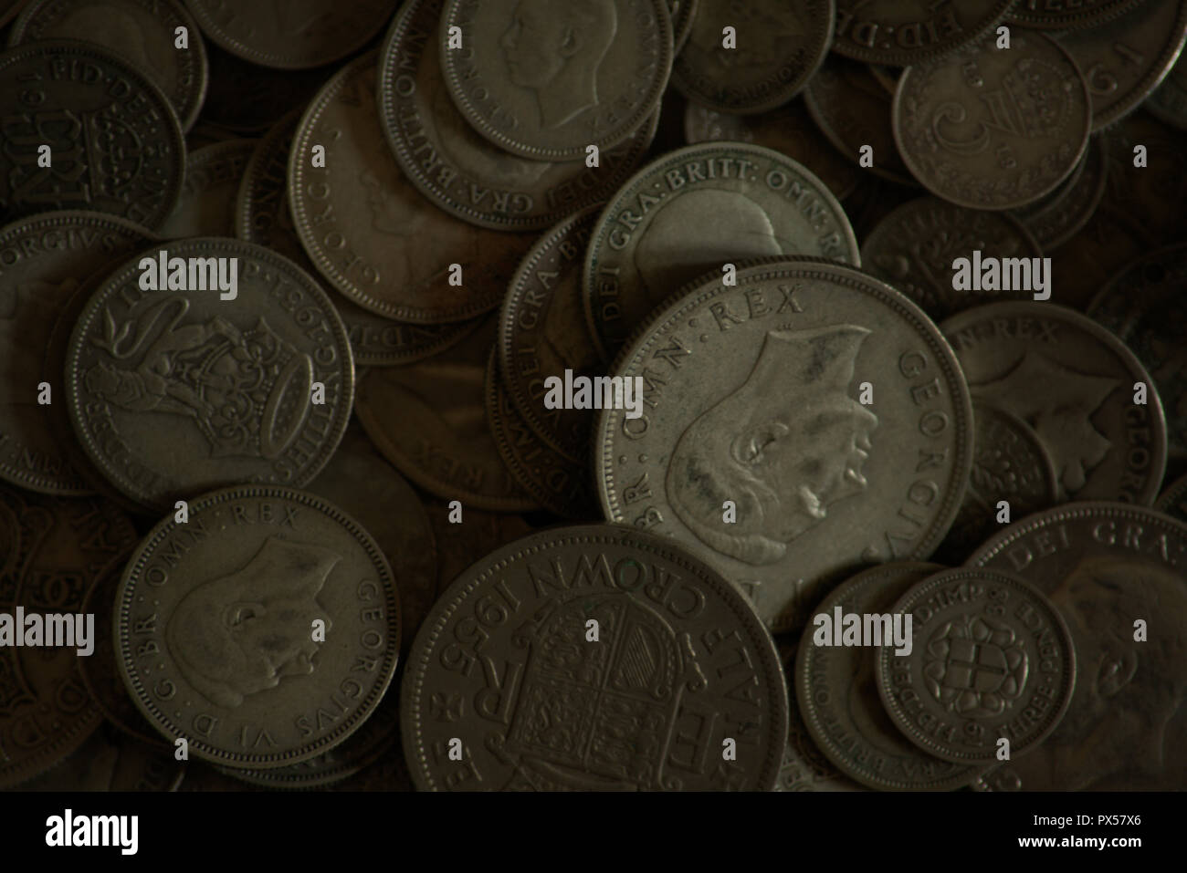 British silver coins Stock Photo - Alamy