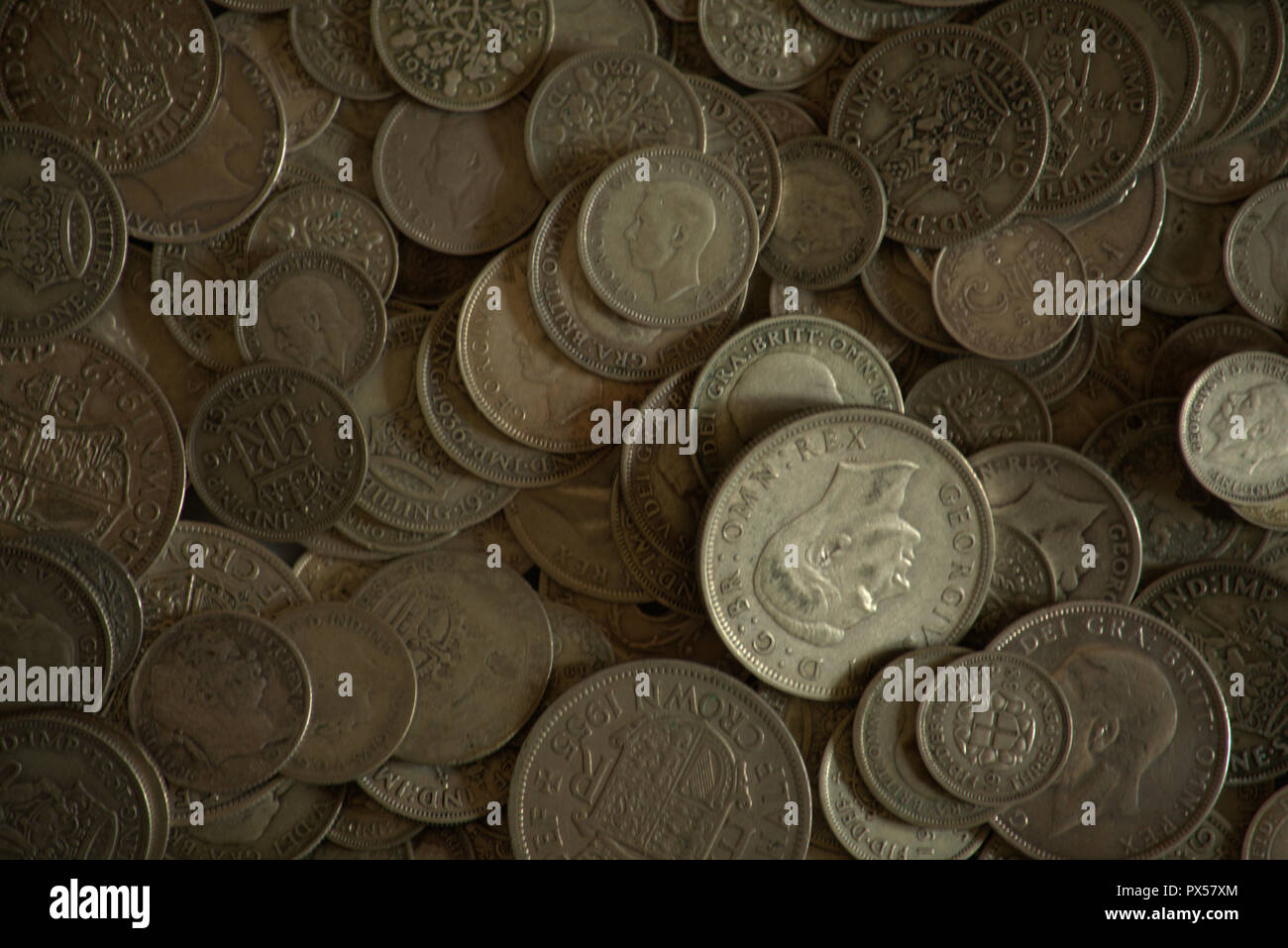 British silver coins Stock Photo - Alamy