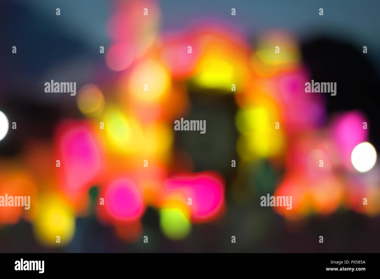 Blurry concert stage background at night. Defocused background Stock ...