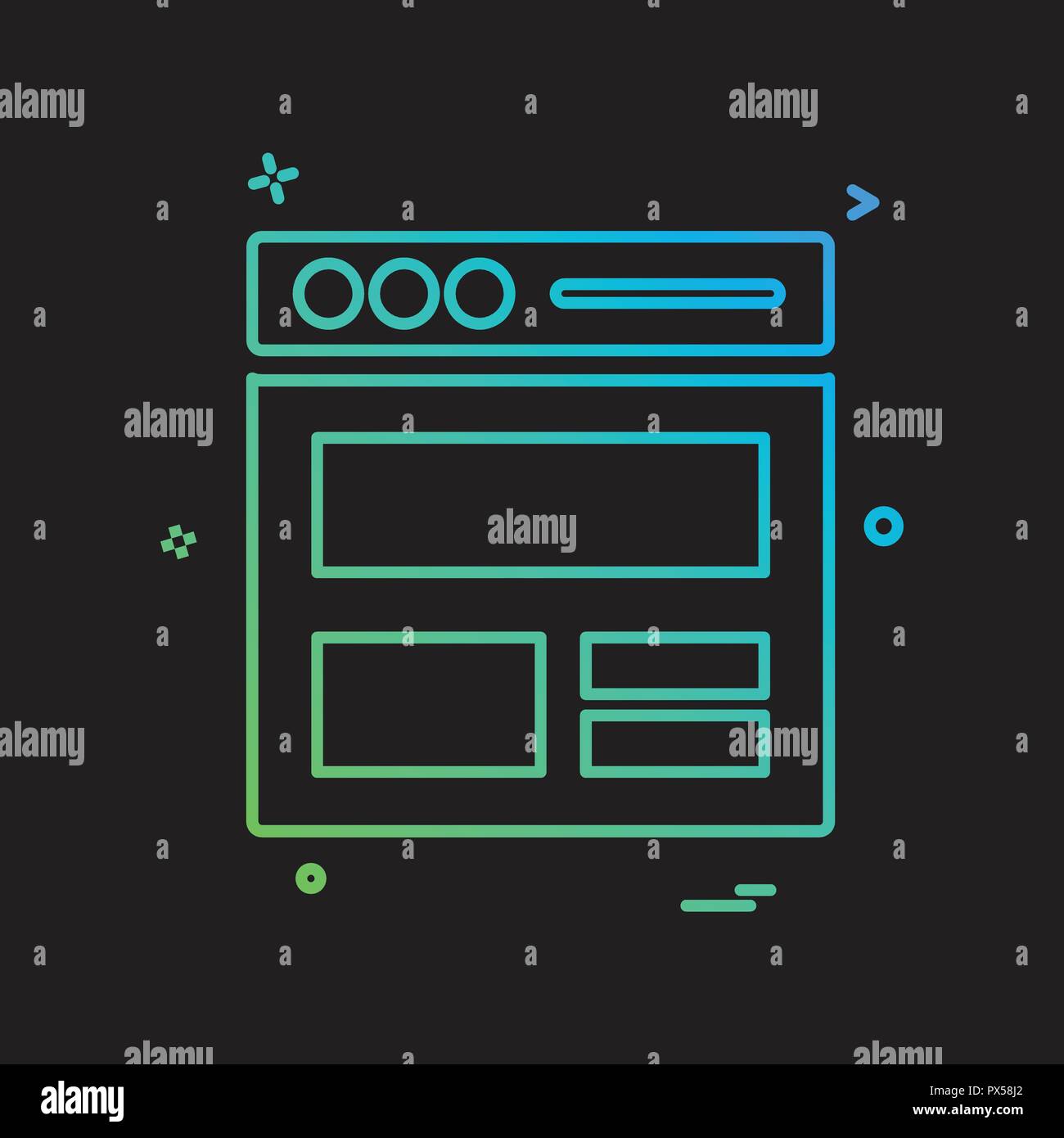 Web layouts icon design vector Stock Vector Image & Art - Alamy