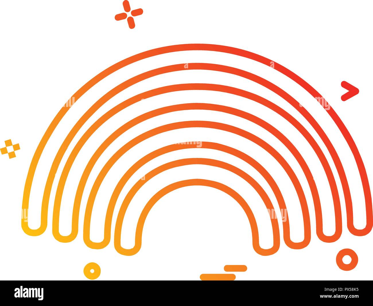 Rainbow icon design vector Stock Vector Image & Art - Alamy