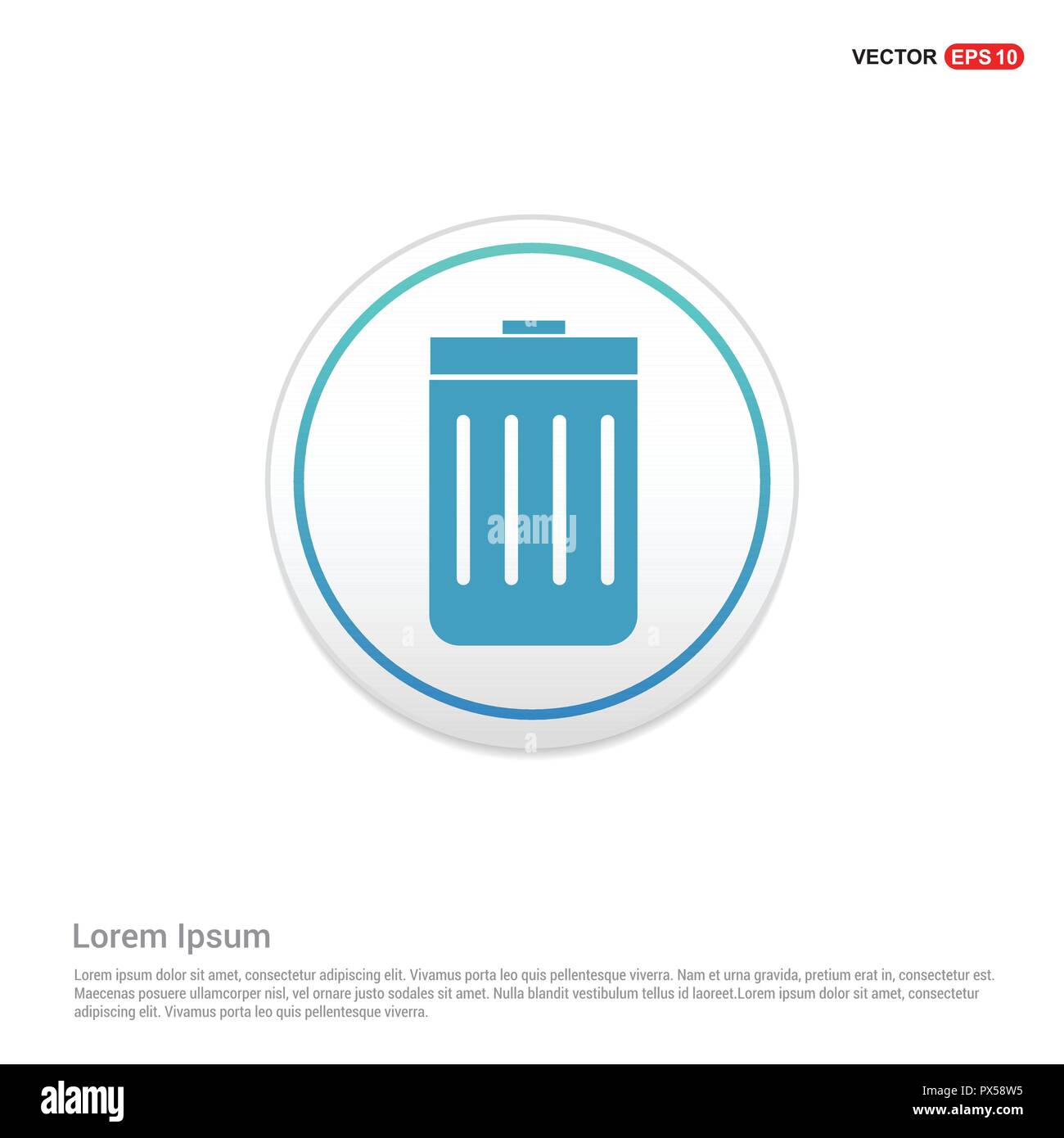 delete icon - white circle button Stock Vector Image & Art - Alamy