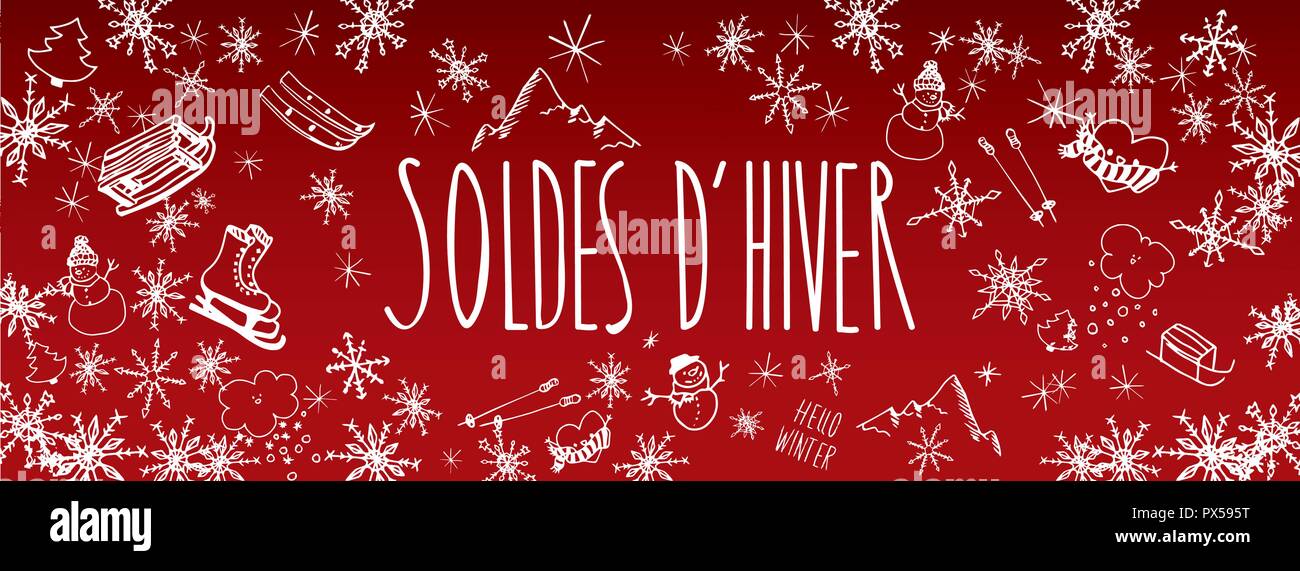 French winter sale full vector large banner Stock Vector Image & Art ...