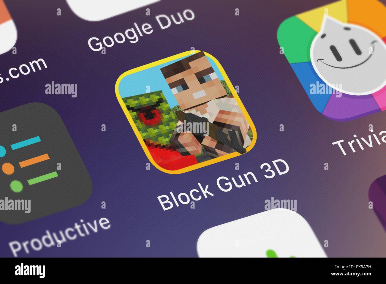 London, United Kingdom - October 19, 2018: Screenshot of App Holdings's ...