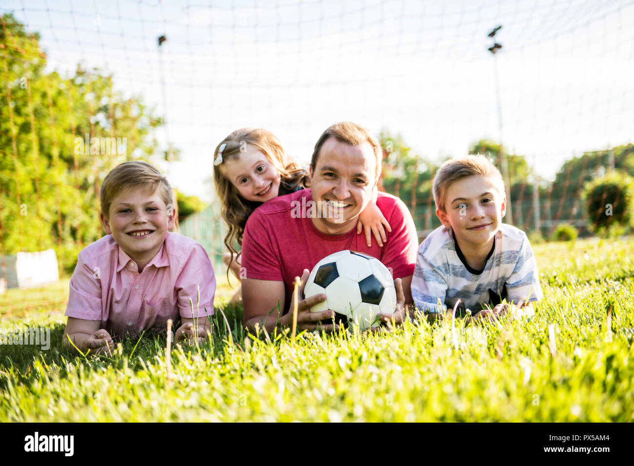 Family Playing Together Outside