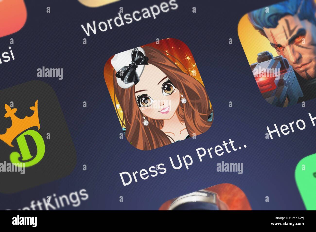 London, United Kingdom - October 19, 2018: Close-up shot of the Dress ...