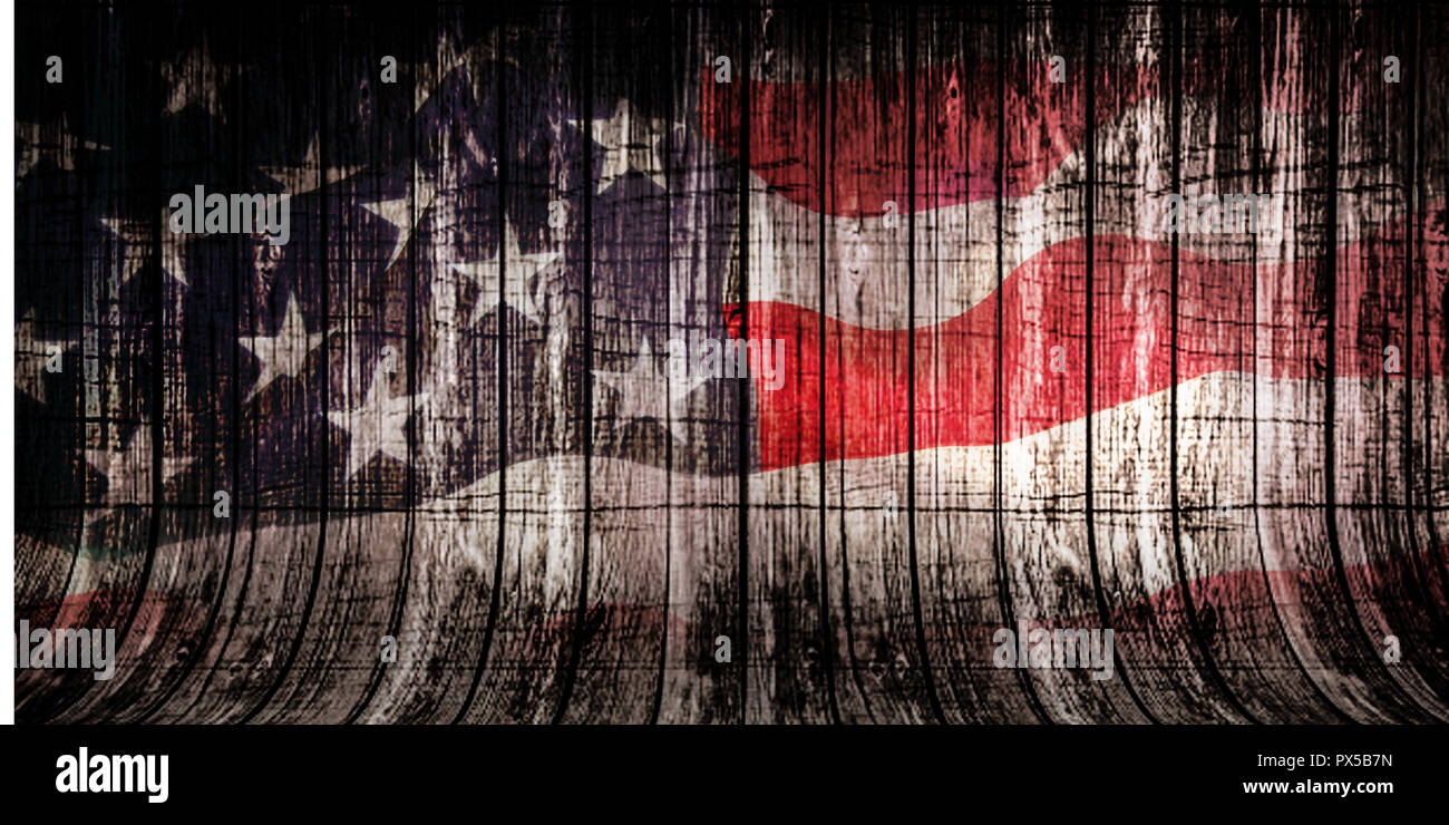 Woden background with overlayed american flag, veterans day concept, 11 ...