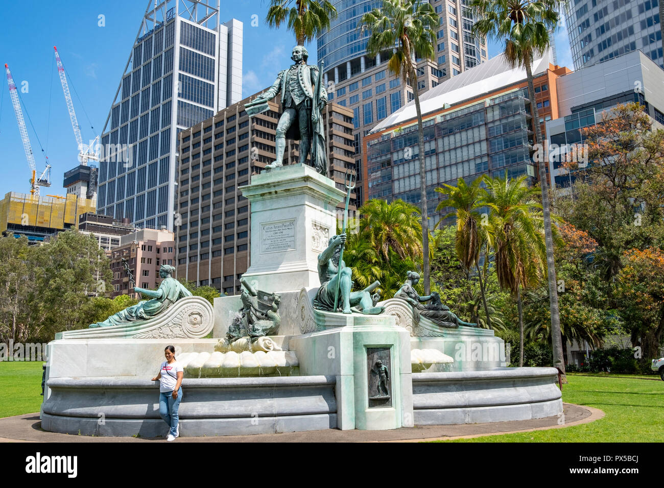 Statue of Captain Arthur Phillip first Governor , located in Royal ...