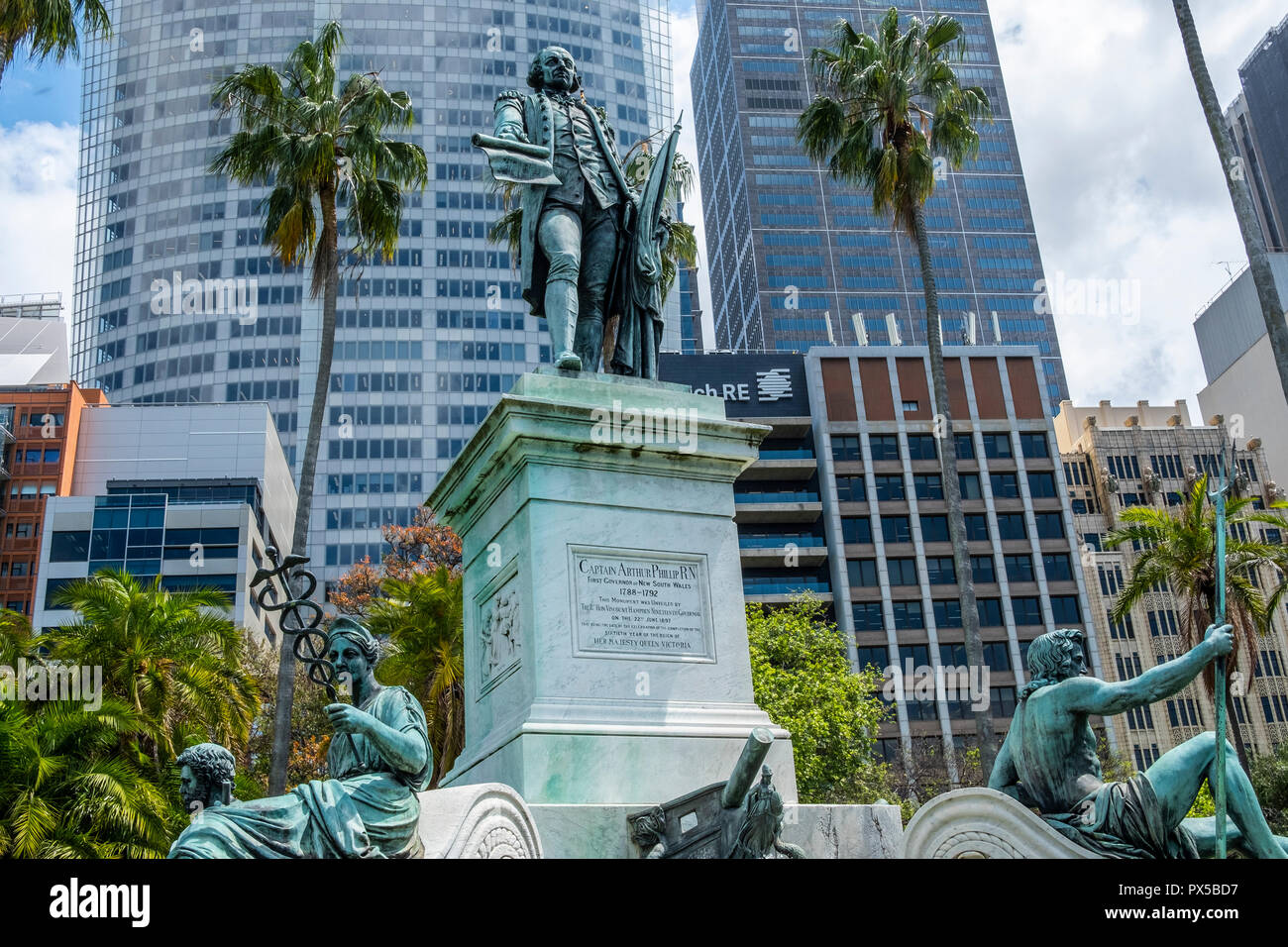 Statue of Captain Arthur Phillip first Governor , located in Royal ...