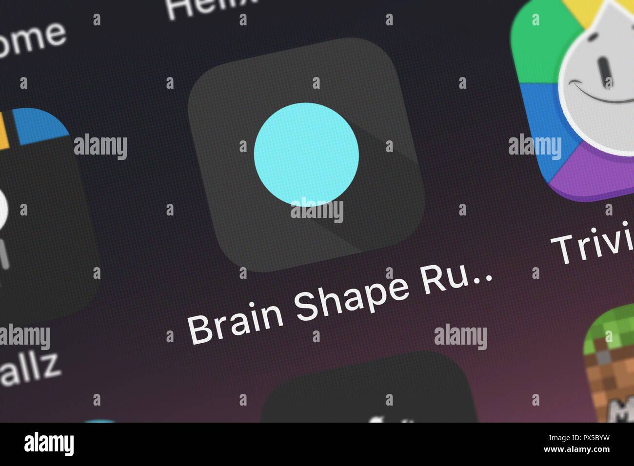 London, United Kingdom - October 19, 2018: The Brain Shape Rush - Crazy ...