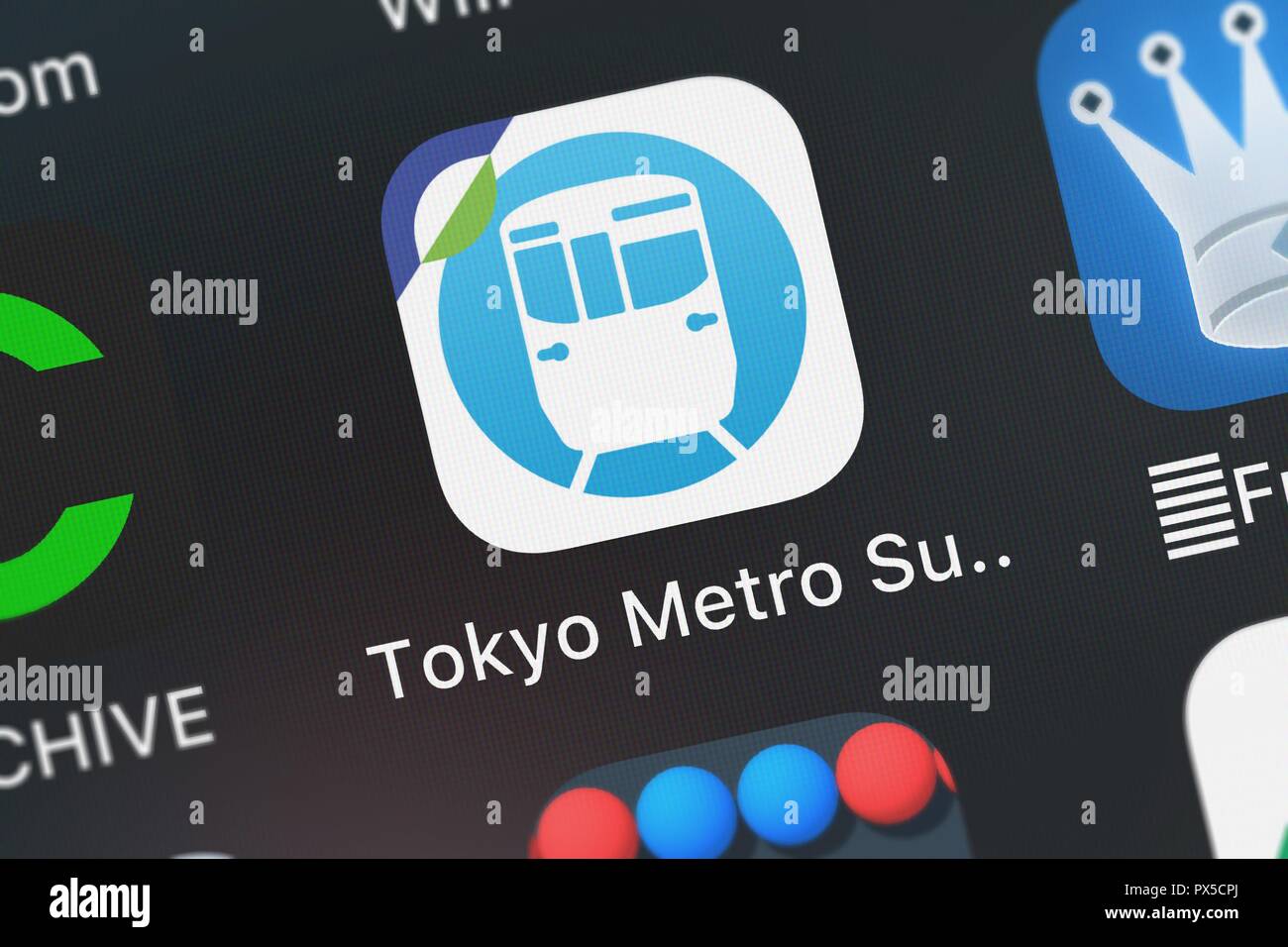 Tokyo metro subway map and route planner hi-res stock photography and ...